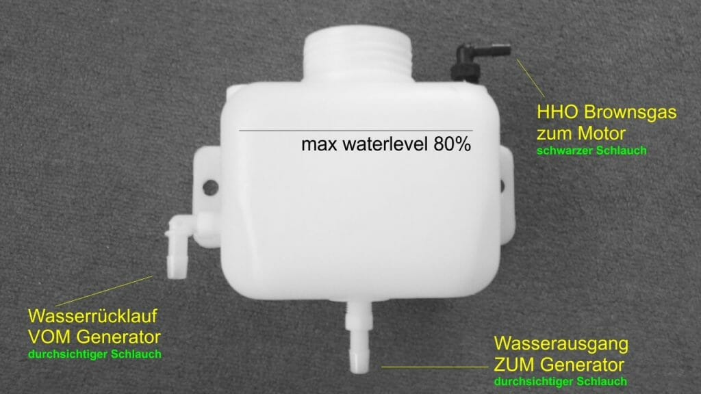 HHO Wassertank 1.2L – HHO Gas
